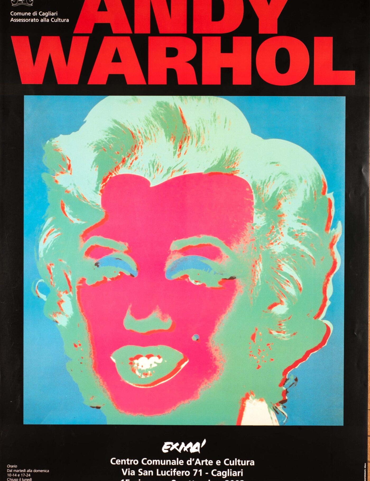 ANDY WARHOL EXMA VINTAGE POP ART POSTER MARILYN MONROE ON LINEN ...