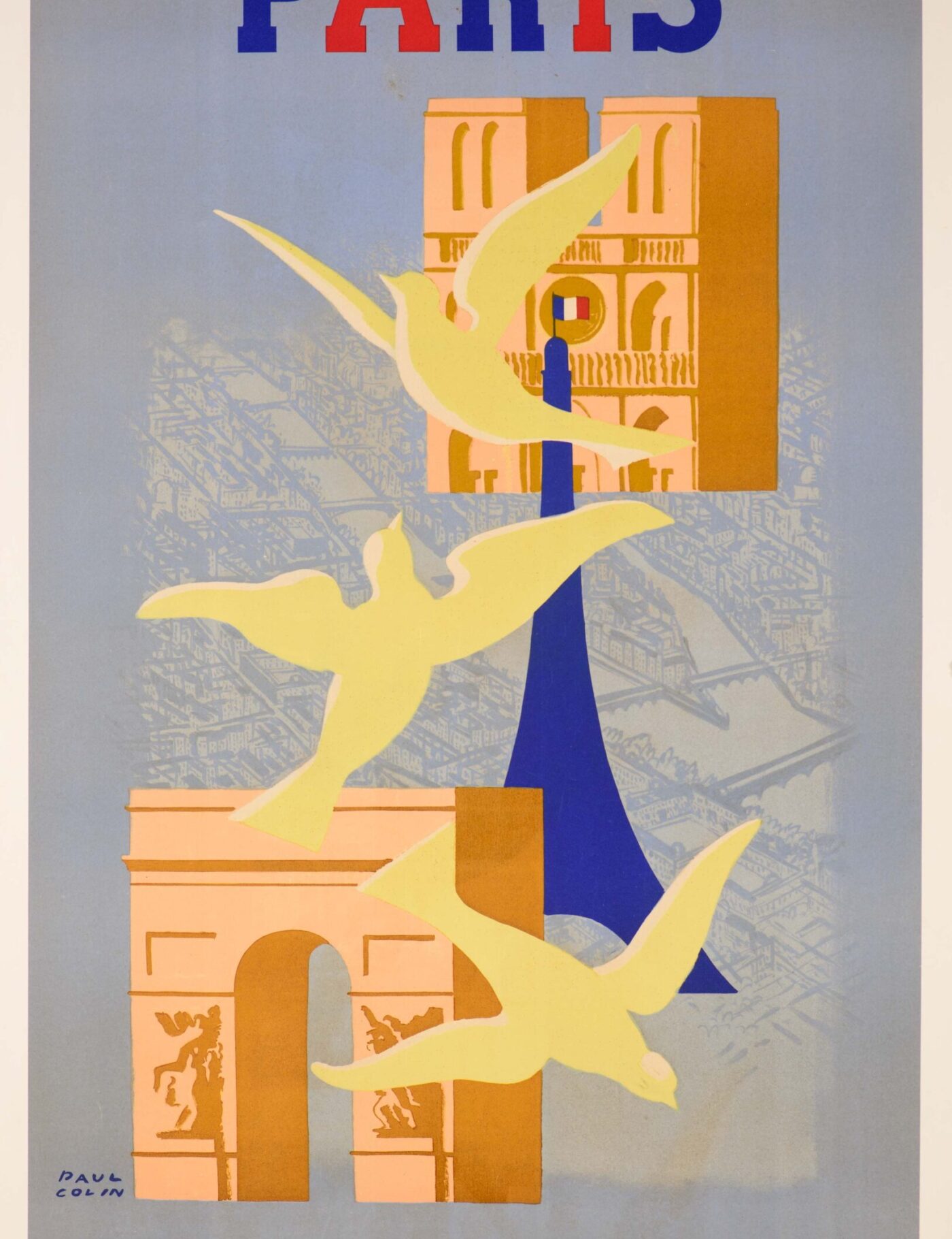 Paris Paul Colin for the SNCF 1946 French Railways poster - Poster ...